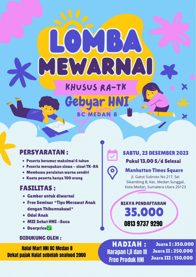 Gebyar HNI – Lomba Mewarnai RA & TK – Manhattan Times Square